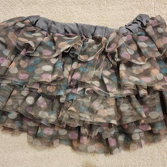 Cherokee | Bottoms | Cherokee Brand Grey Ruffle Polka Dot Skirt 8 ...